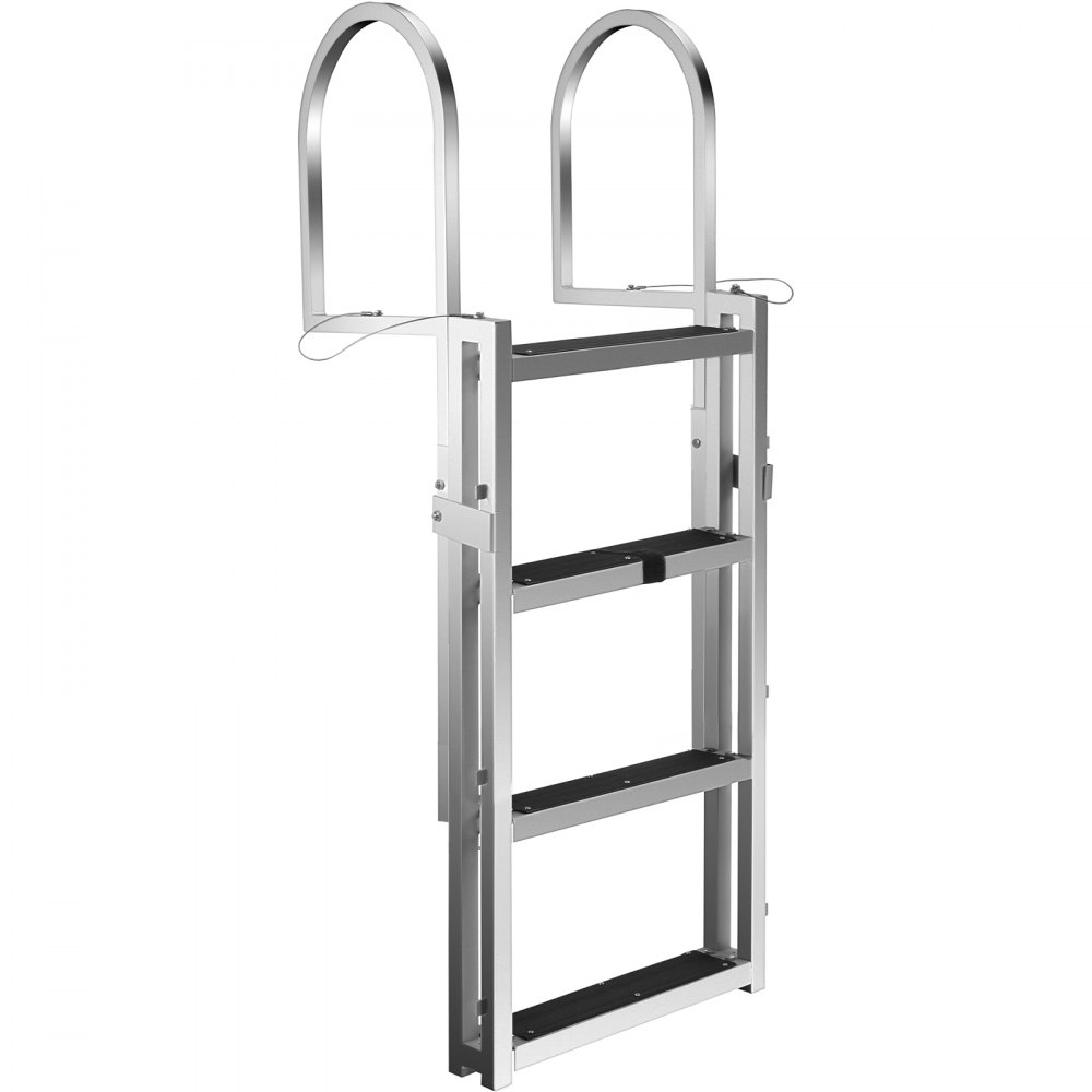 VEVOR Aluminum Dock Ladder 4-step, Boat Ladder 330lbs Weight Capacity ...