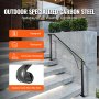 VEVOR Handrails for Outdoor Steps, Fit 4 or 5 Steps Outdoor Stair ...