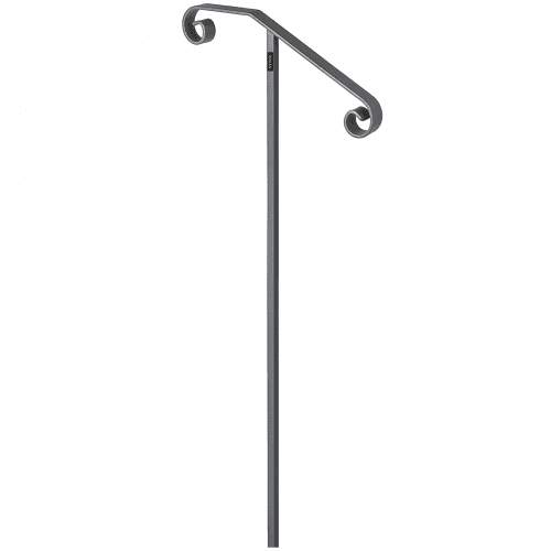 VEVOR Single Post Handrail Wrought Iron Post Mount Step Grab Supports ...