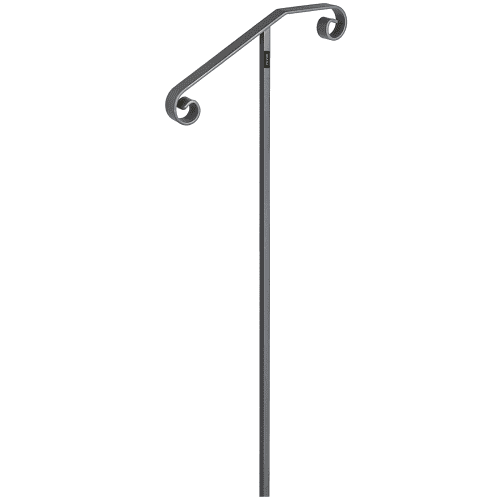 VEVOR Single Post Handrail Wrought Iron Post Mount Step Grab Supports ...
