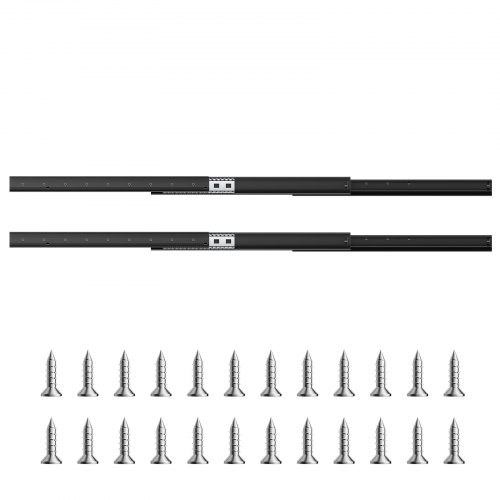 Undermount Drawer Slides 24 inch Under Stair Cabinet Rails 260 LB Load ...