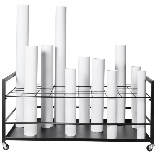 VEVOR Blueprint Storage Rack 50 Slots Mobile Roll File Holder for ...