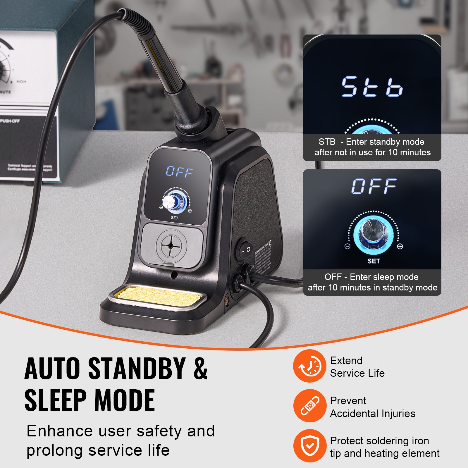 VEVOR Soldering Iron Station, 80W Digital Display Soldering Station Kit ...