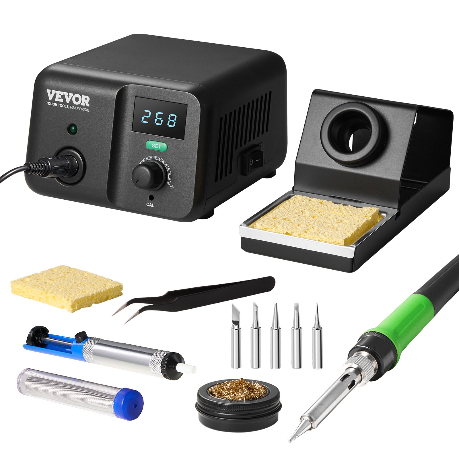 VEVOR Soldering Iron Station, 70W Digital Display Soldering Station Kit ...