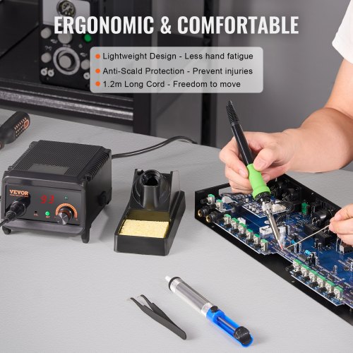 Soldering Iron Station 75W Digital Display Soldering Station Kit 122°F ...