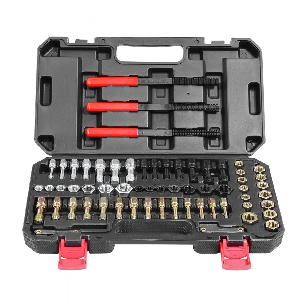 VEVOR 61-Piece Thread Chaser Set, UNC UNF and Metric Thread Restorer ...
