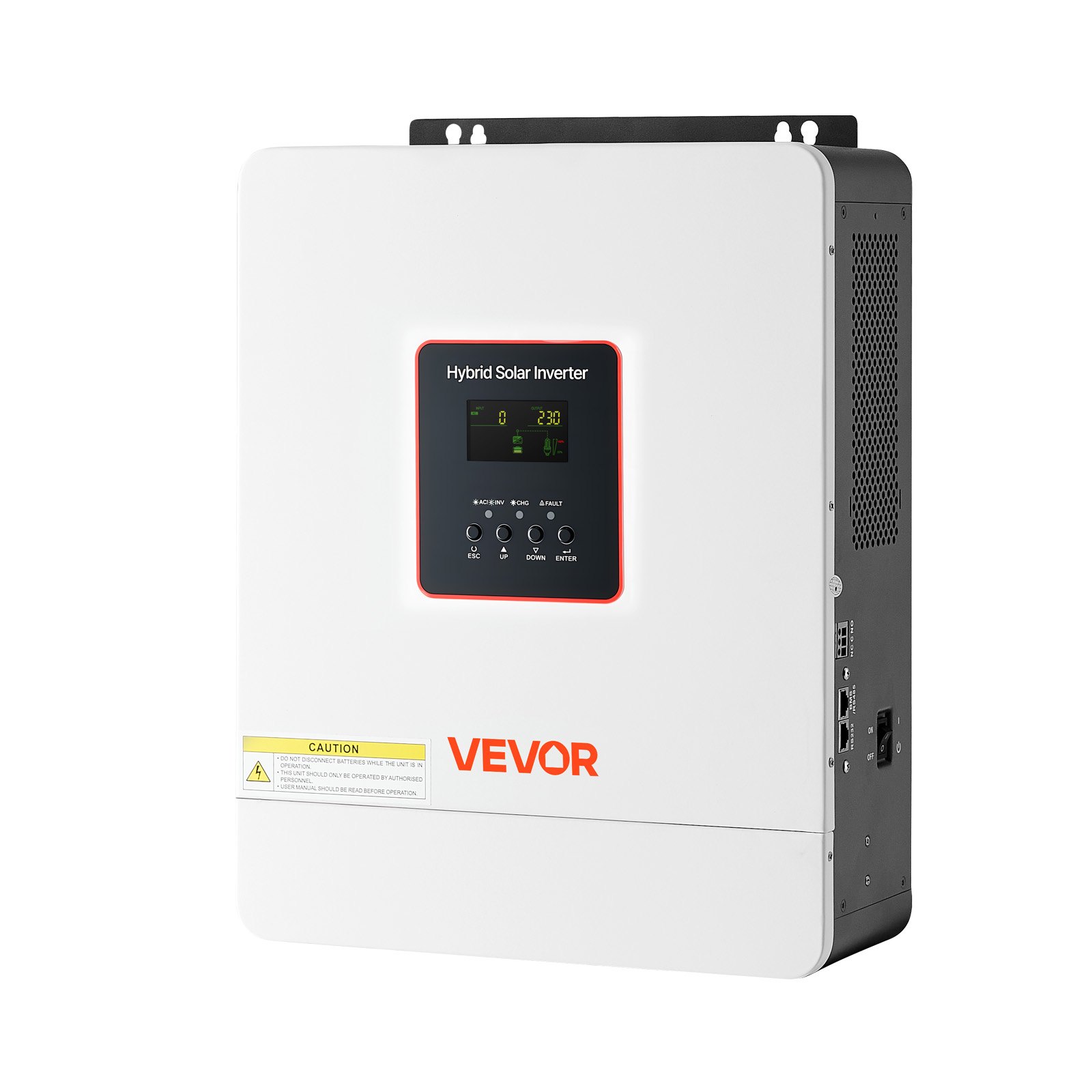 VEVOR 4000W Hybrid Solar Inverter, 24V DC to 230V AC, Pure Sine Wave ...