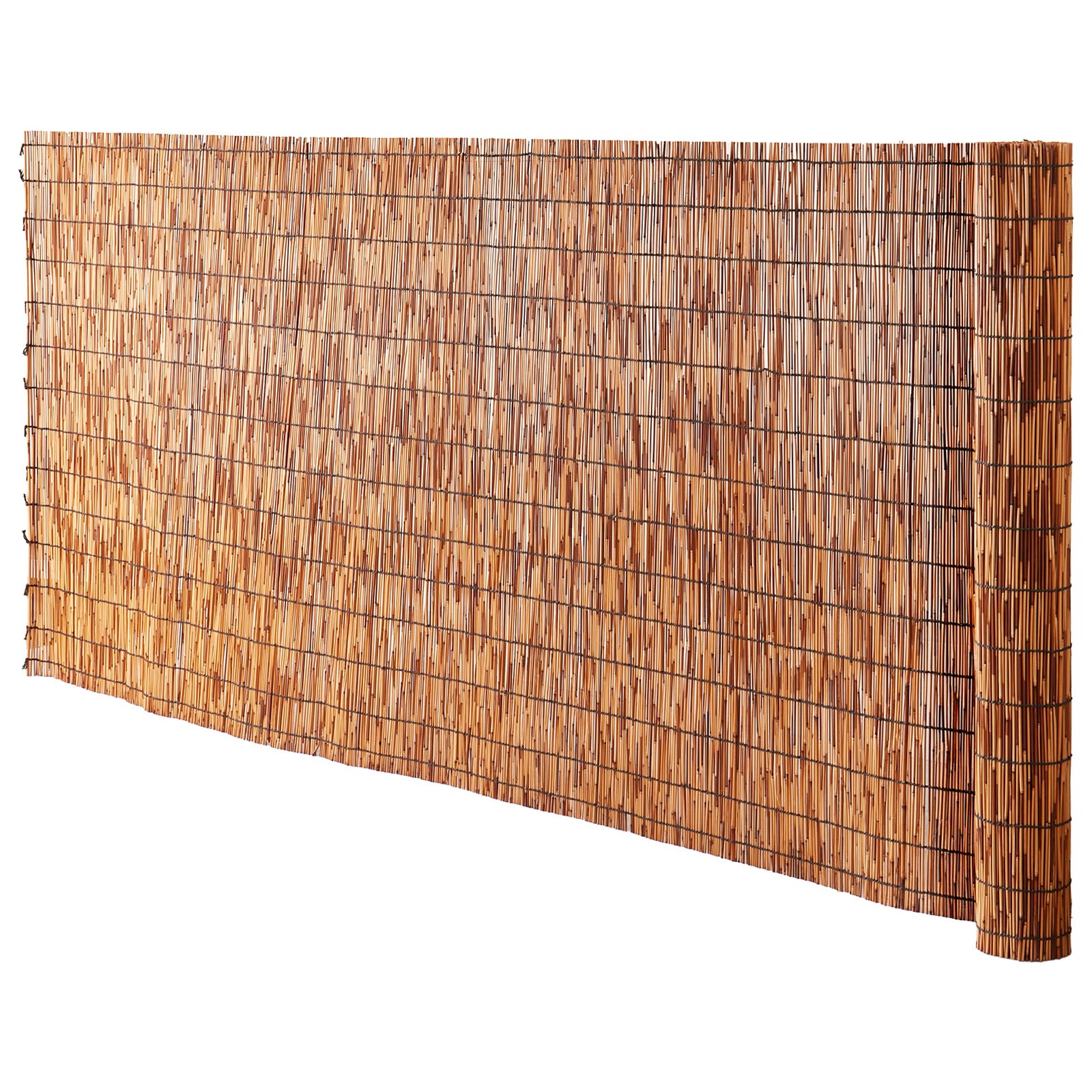 VEVOR Natural Reed Fencing, 4 ft x 16.4 ft, Reed Screen Curtain Balcony ...