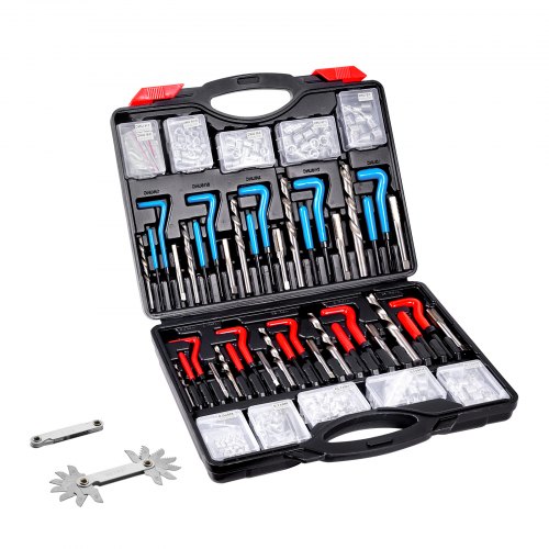 VEVOR Helicoil Thread Repair Kit 338-Piece SAE and Metric Rethreading ...
