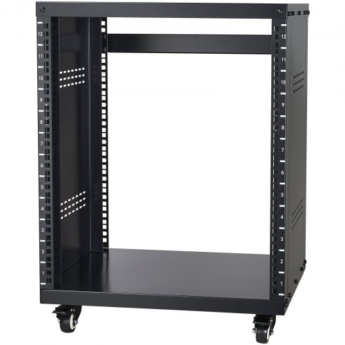 VEVOR 12U AV Rack Stand, 300 lbs Capacity, Network Stereo Recording ...