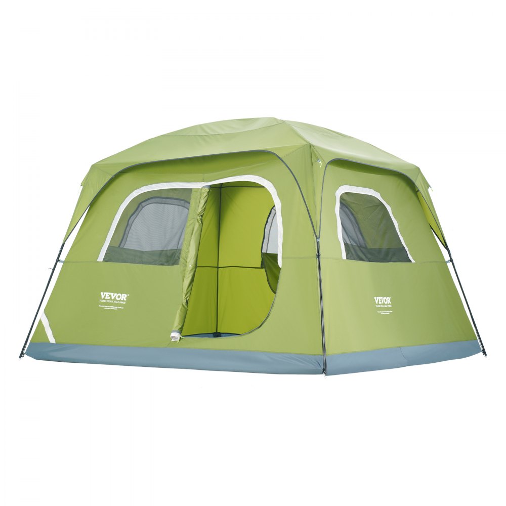 VEVOR Camping Tent, 10 x 9 x 6.5 ft Fit for 6 Person, Waterproof ...