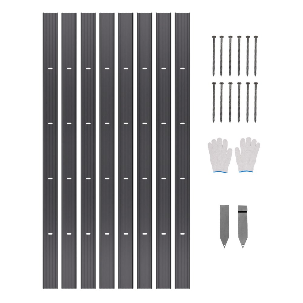 Metal Landscape Edging 8Packs 72in Rust-Resistant Bendable for Yard ...