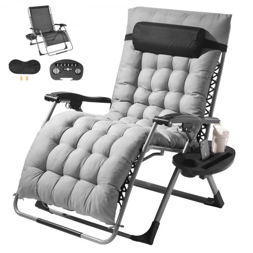 VEVOR Zero Gravity Chair, 33 inch Zero Gravity Recliner Lounge Chair ...