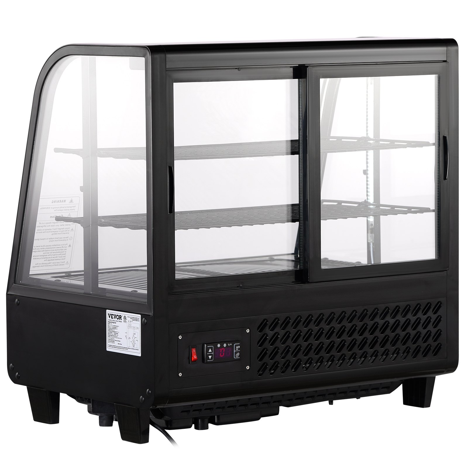 VEVOR Refrigerated Display Case, 3.5 Cu.Ft./100L, 2-Tier, Countertop ...