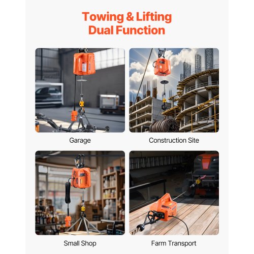 Shop the Best Selection of Portable Power Electric Hoist | VEVOR US