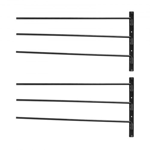 VEVOR Wall Mounted Saddle Rack Three Tiers Swing Out Saddle Pad Holder ...