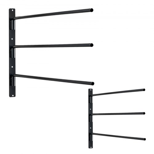 VEVOR Wall Mounted Saddle Rack Three Tiers Swing Out Saddle Pad Holder ...