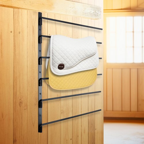 VEVOR Wall Mounted Saddle Rack Six Tiers English & Western Horse Saddle ...