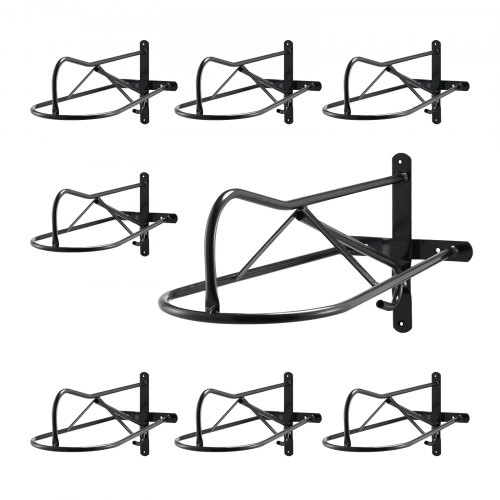VEVOR Wall Mount Saddle Rack with Pad Bar 8 Packs Horse Saddle Rack ...