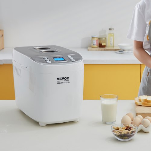 VEVOR Bread Maker, 15-in-1 3LB Dough Machine, Nonstick Ceramic Pan ...