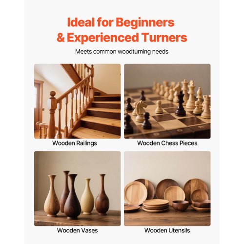 6PCS Wood Lathe Chisel Set HSS Woodturning Tools Storage Box for Lathe ...