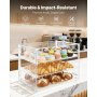 VEVOR Bakery Display Case, 3-Tier Commercial Countertop Pastry Display ...