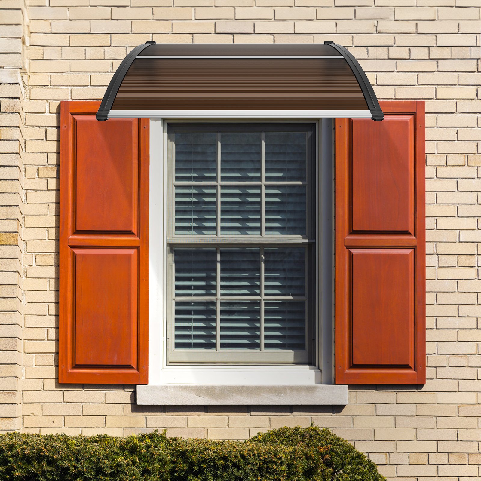 VEVOR Window Door Awning Canopy 40" x 40", UPF 50+ Polycarbonate Entry ...