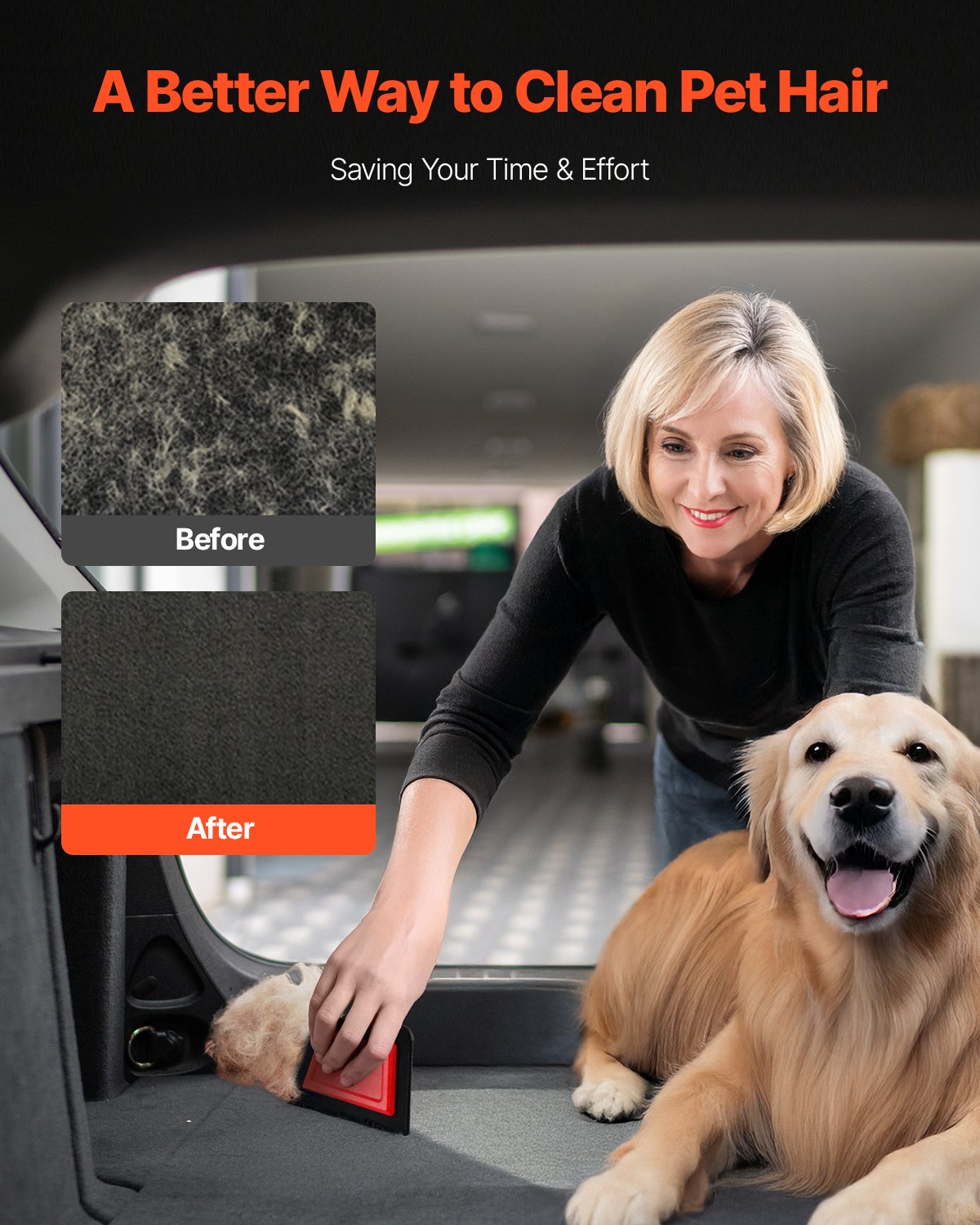 VEVOR Pet Hair Removal Tool With Auto Interior Detailing