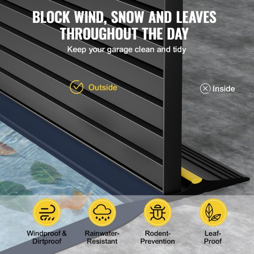 VEVOR Garage Door Threshold Seal Strip 16.5 FT Universal Bottom ...