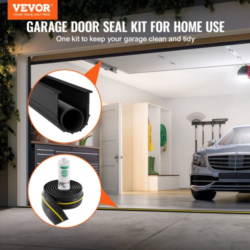 VEVOR Garage Door Threshold and Bottom Seals Kit 16 FT Universal ...