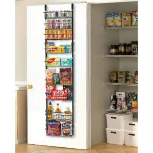 9-Tier Over the Door Pantry Organizer Hanging Storage Rack Adjustable ...