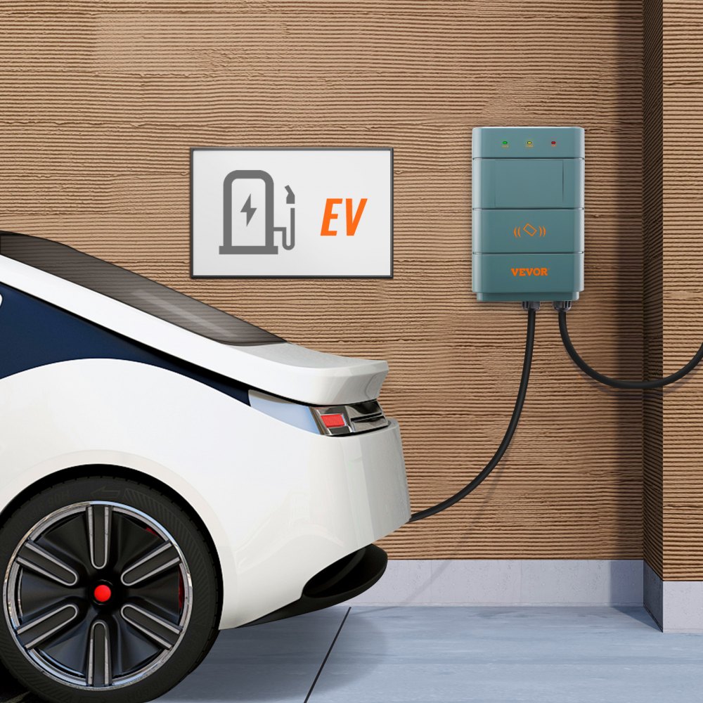 VEVOR Level 2 EV Charging Station 40A Home Electric Vehicle Charger ...