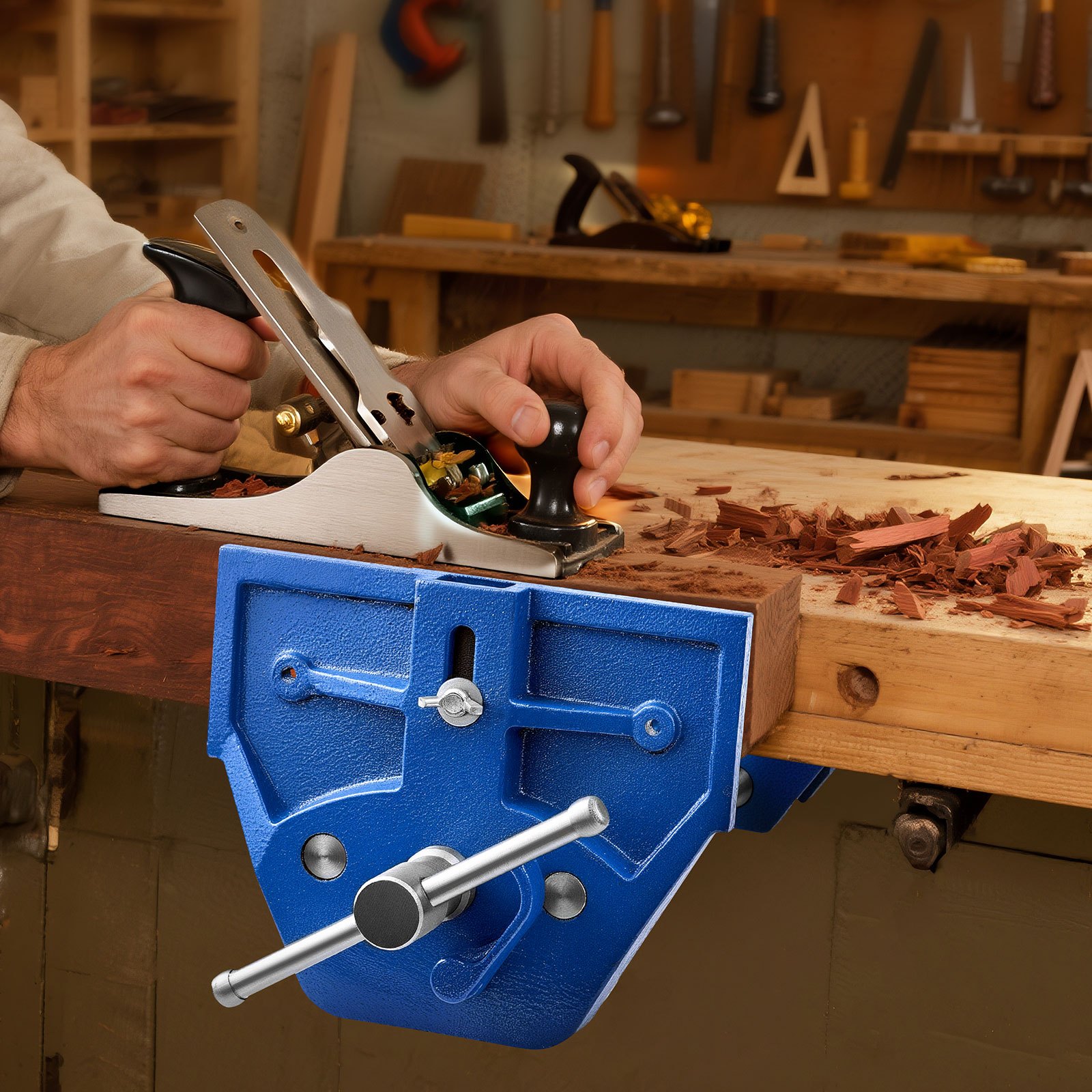 VEVOR Woodworking Vise, 7 Inch Jaw Width, Quick Release Wood Bench Vise ...