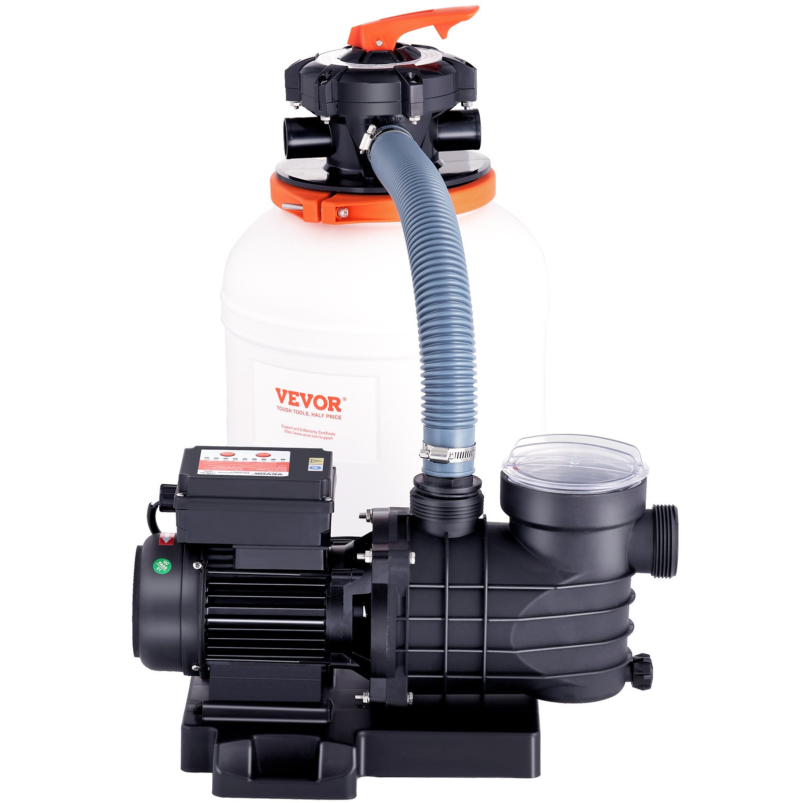 VEVOR Sand Filter Pump for Above Ground Pools, 12-inch, 3000 GPH, 1/2 ...