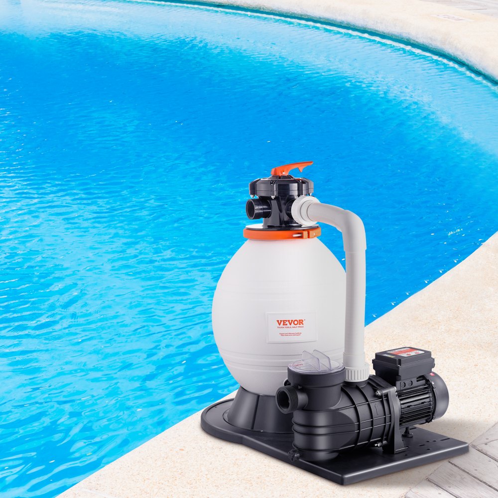 VEVOR Sand Filter Above Ground with 850W Pool Pump 18,000 L/H Flow 6 ...