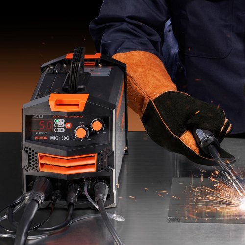 MIG Welder 130Amp Welding Machine 2-in-1 Gas MIG/Gasless Flux Core MIG ...