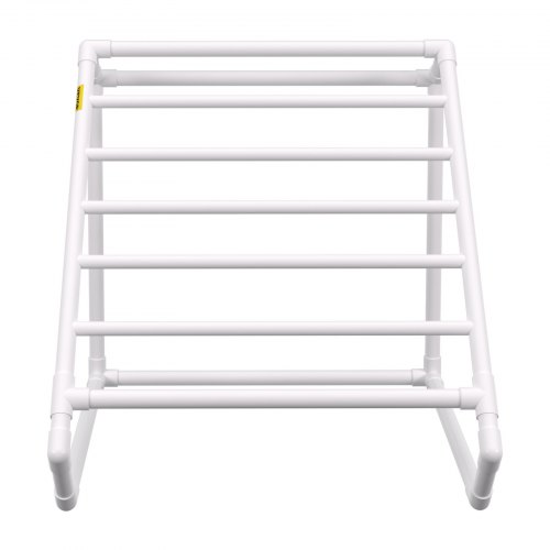 VEVOR Pool Towel Rack, 8 Bar, White, Freestanding Outdoor PVC ...
