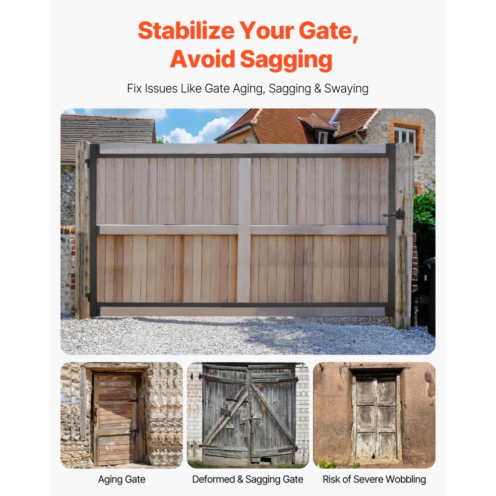 VEVOR Gate Building Kit, Fits 60 to 96 in Wide Openings, Up from 6 to 7 ...