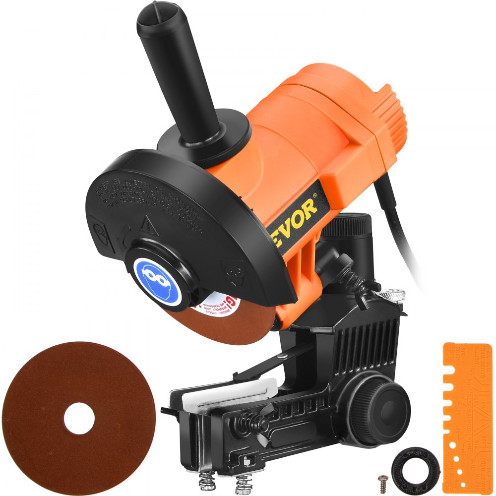 VEVOR Chain Grinder, 110V 85W Chainsaw Grinder, Multi-Angle Adjustable ...