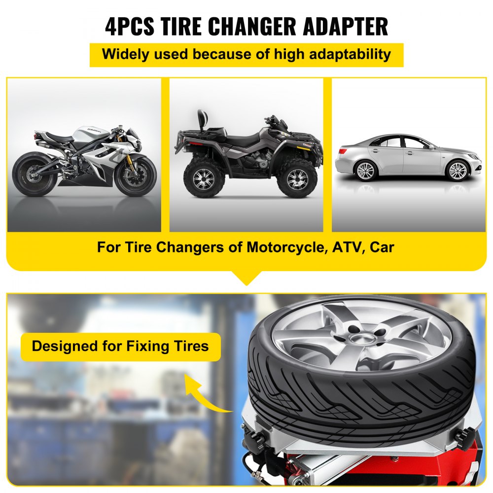 VEVOR VEVOR Tire Changer Adapter, 4pcs ATV Motorcycle Adapter, Metal ...