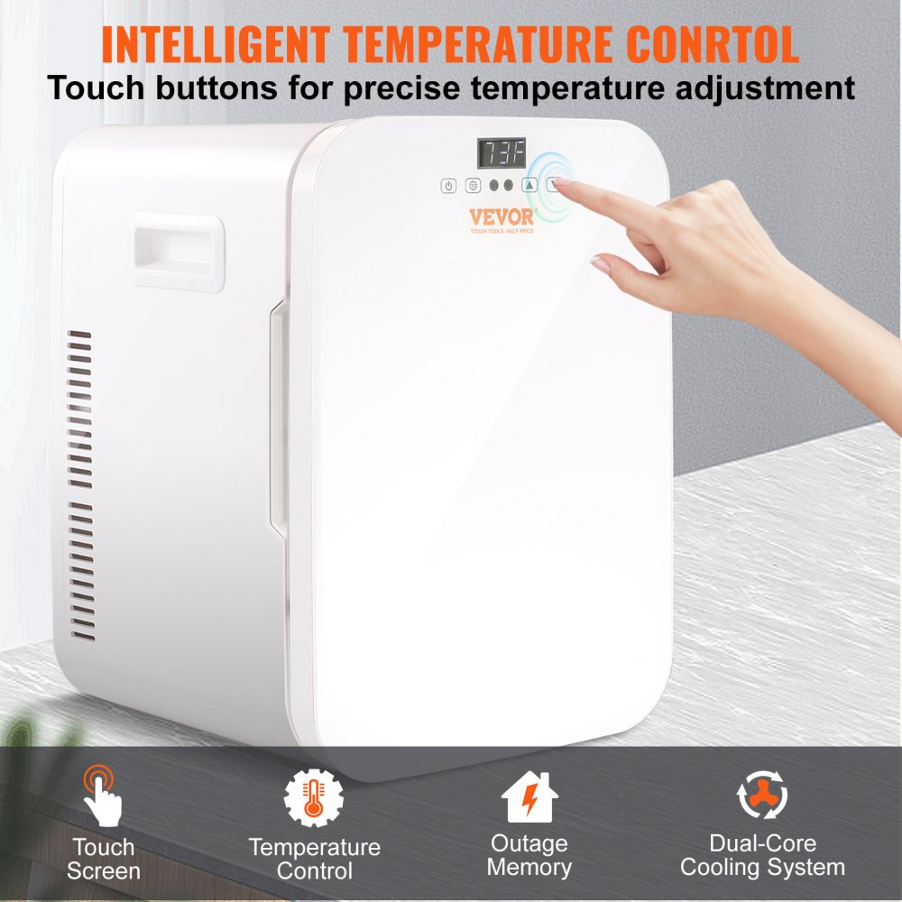 VEVOR Mini Fridge, 20L Skincare Fridges with Temper Control Touch ...