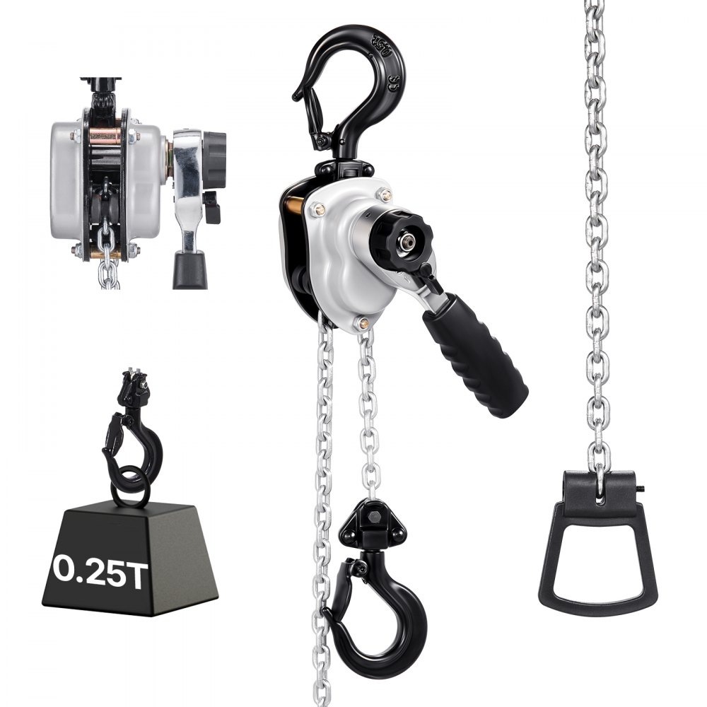 VEVOR Manual Lever Chain Hoist, 1/4T 550LBS Capacity Heavy Duty Come ...