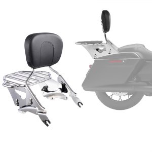 VEVOR Motorcycle Backrest Sissy Bar with Luggage Rack, Compatible with ...