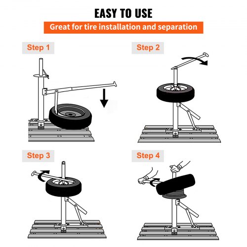 Manual Tire Changer With Stand Adjustable Led Light Vevor Manual Tire ...