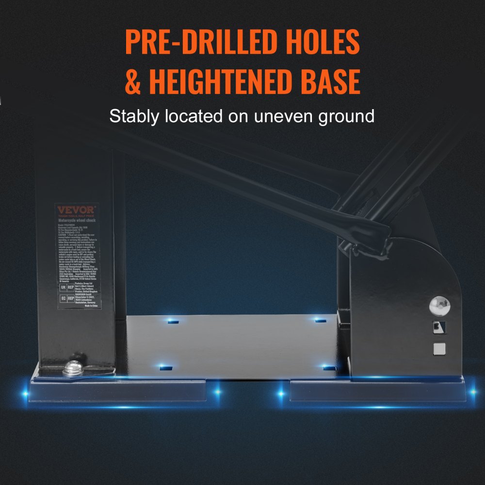 VEVOR Motorcycle Removable Wheel Tire Chock Nest Cradle Adjustable ...