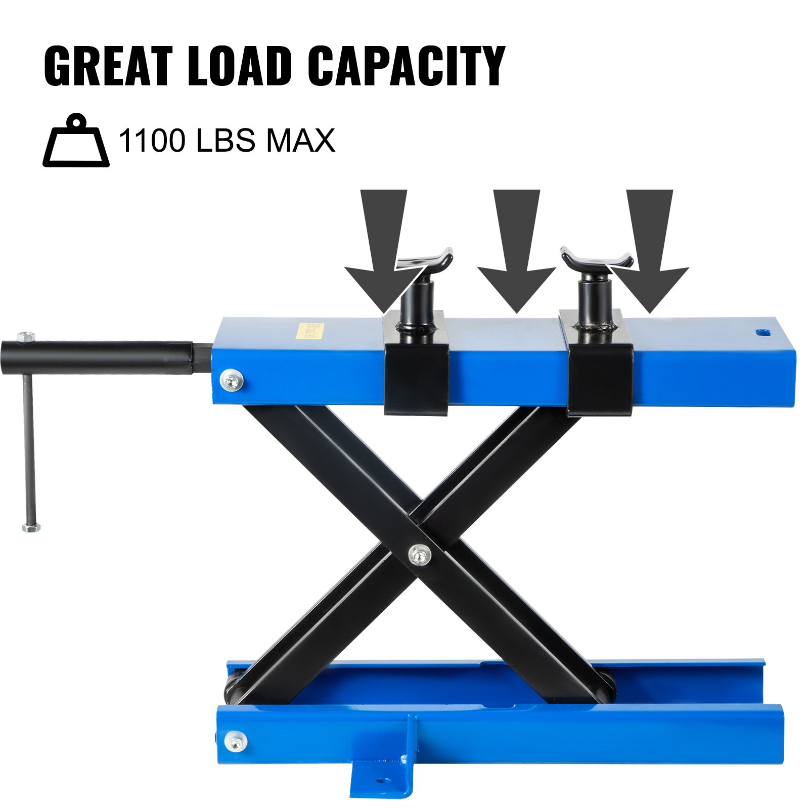 VEVOR Motorcycle Jack 1100 lb,Scissor Lift Stand with protective paint ...