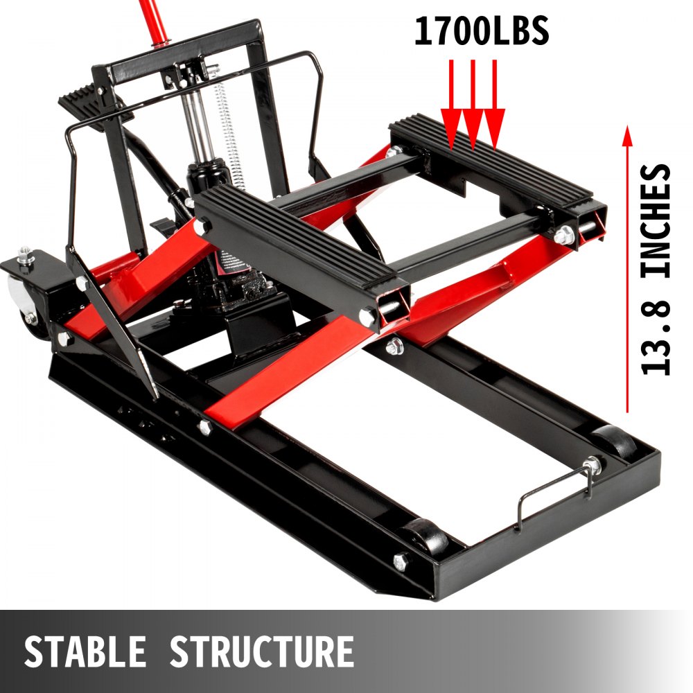 VEVOR Hydraulic Motorcycle Scissor Jack with 1,700LBS Load Capacity ...
