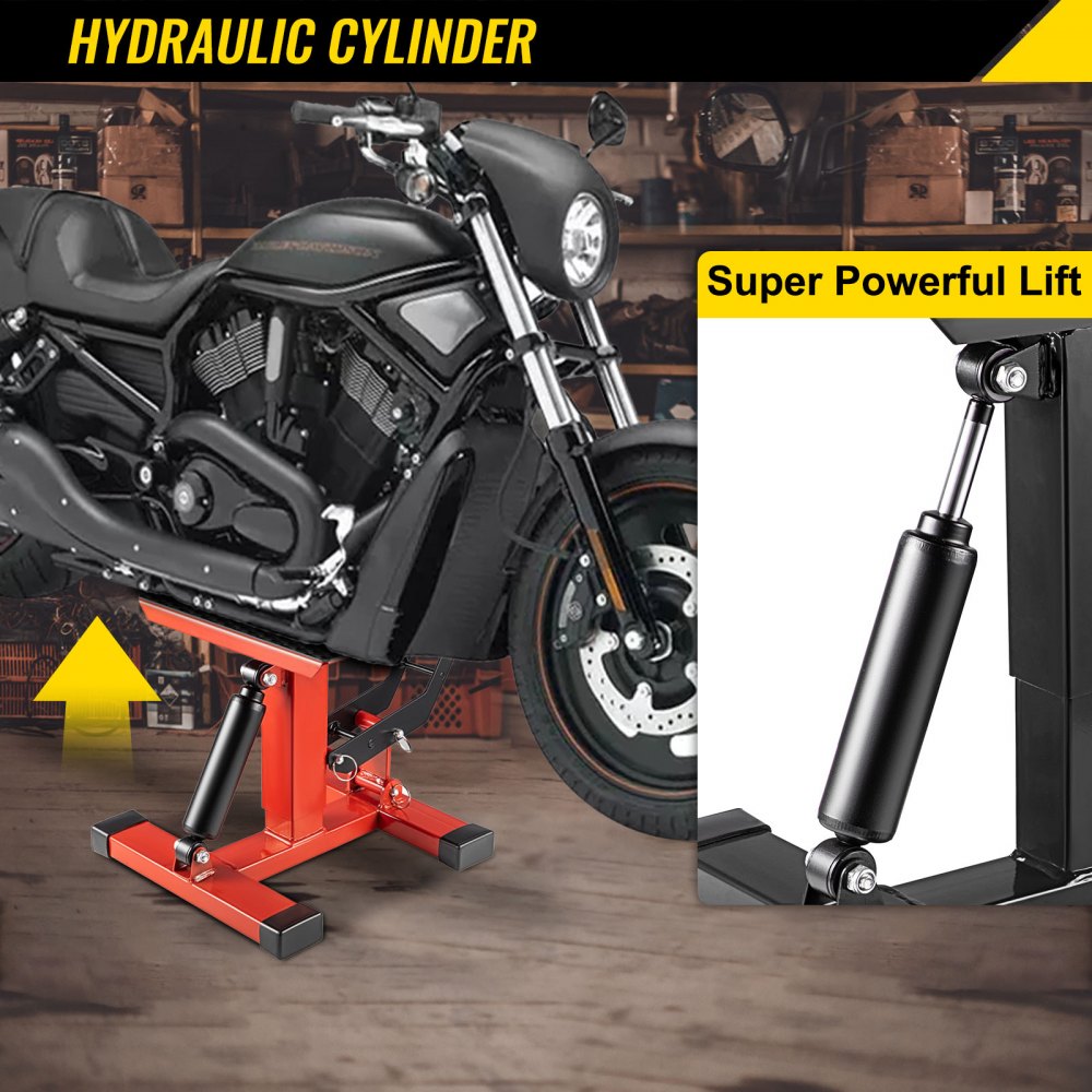 VEVOR Motorcycle Dirt Bike Lift Stand, 400 Lbs Heavy Duty Motorcycle ...