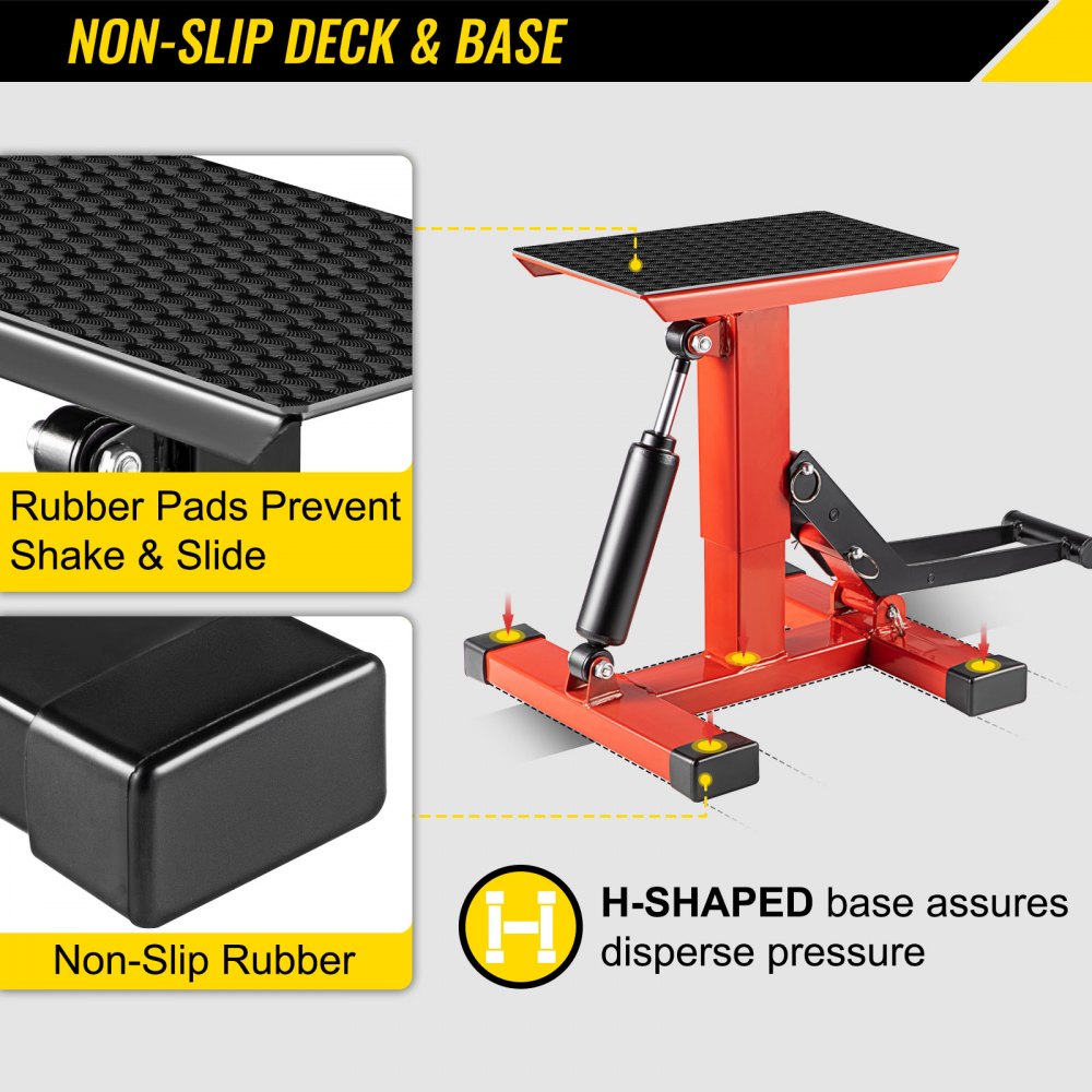 VEVOR Motorcycle Dirt Bike Lift Stand, 400 Lbs Heavy Duty Motorcycle ...
