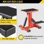 VEVOR Motorcycle Dirt Bike Lift Stand, 400 Lbs Heavy Duty Motorcycle Lift Repair Stand, 9.0"-16. ...